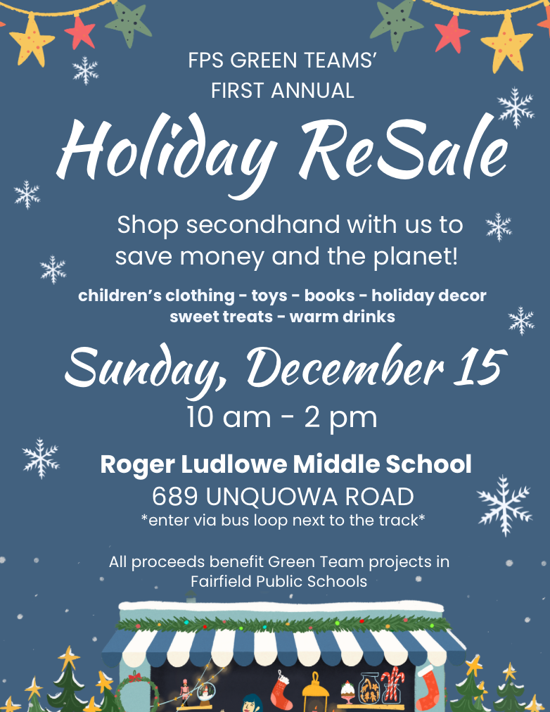 FPS Green Team Holiday ReSale: Shop Secondhand for a Cause - Sustainable Fairfield